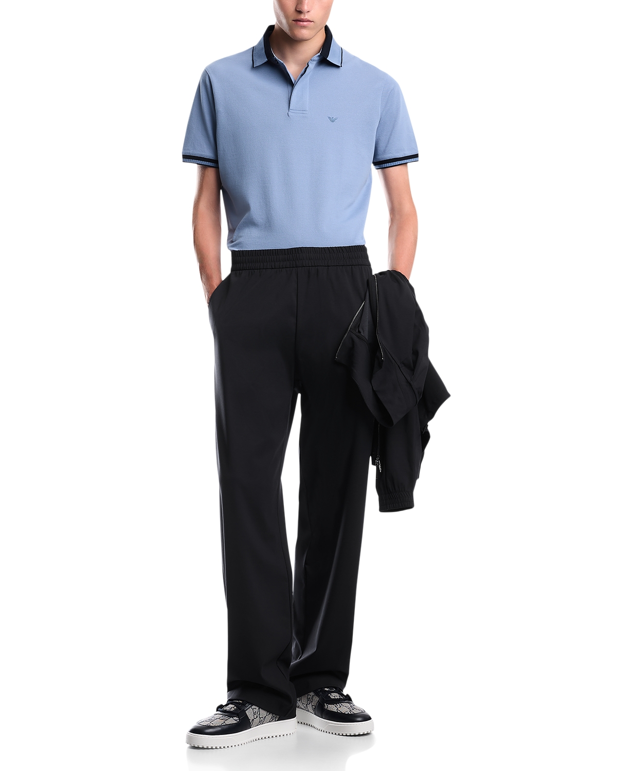 EMPORIO ARMANI cotton pique polo shirt